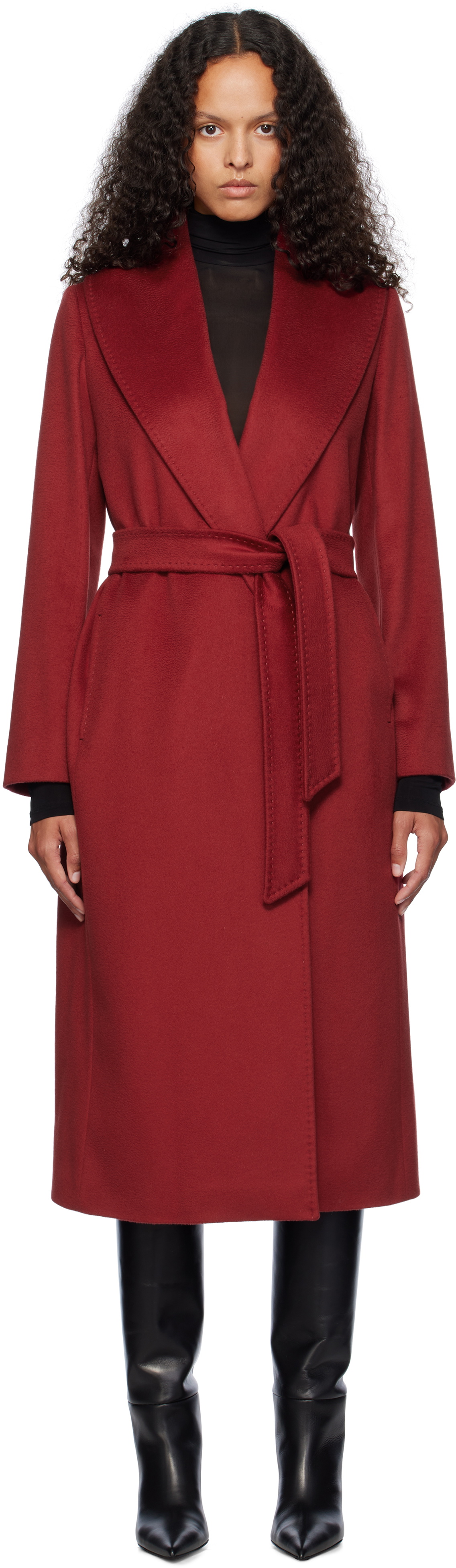 Max Mara Red Loriana Coat Max Mara