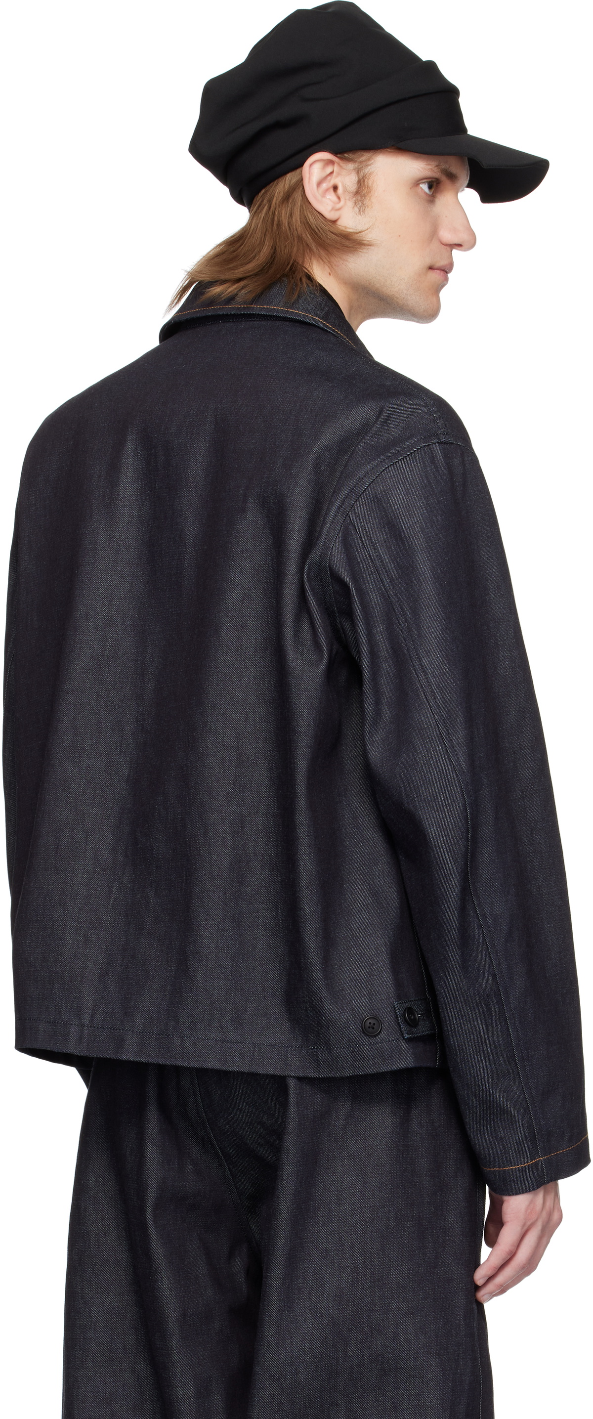 Y's For Men Blue 13oz Uneven Yarn Denim Jacket Y's For Men