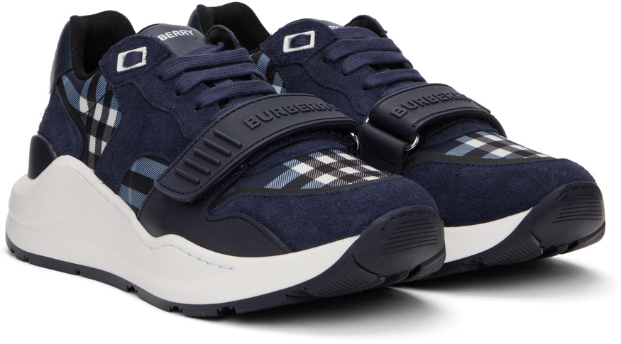 Burberry Navy Check Sneakers Burberry