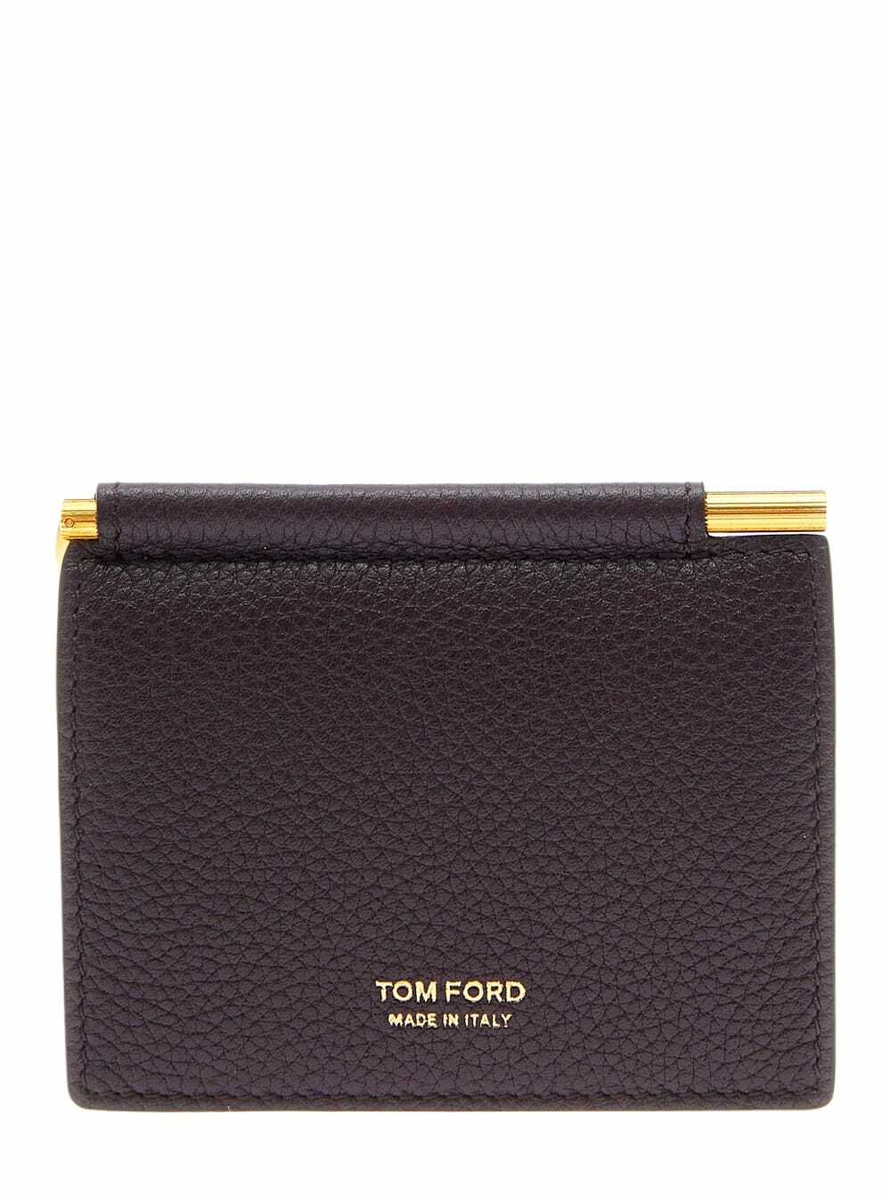 Tom Ford Bordeaux Bi-fold Wallet With Embossed Logo Lettering On The ...