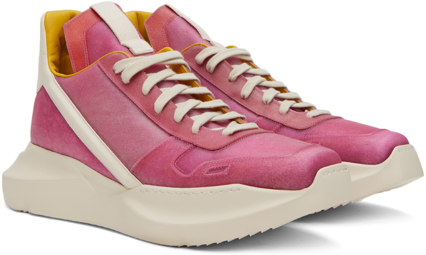 Rick Owens Pink Geo Geth Sneakers Rick Owens