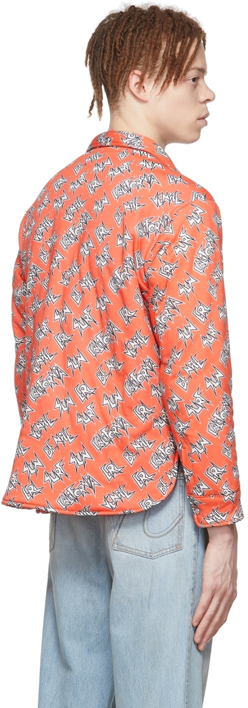 ERL Orange Cotton Over Shirt ERL