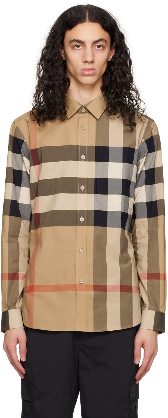 Burberry Beige Check Shirt Burberry