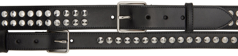 Alexander McQueen Black Studded Double Belt Alexander McQueen