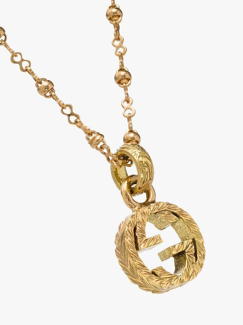Gucci 18K Yellow Gold Interlocking Pendant Necklace Gucci