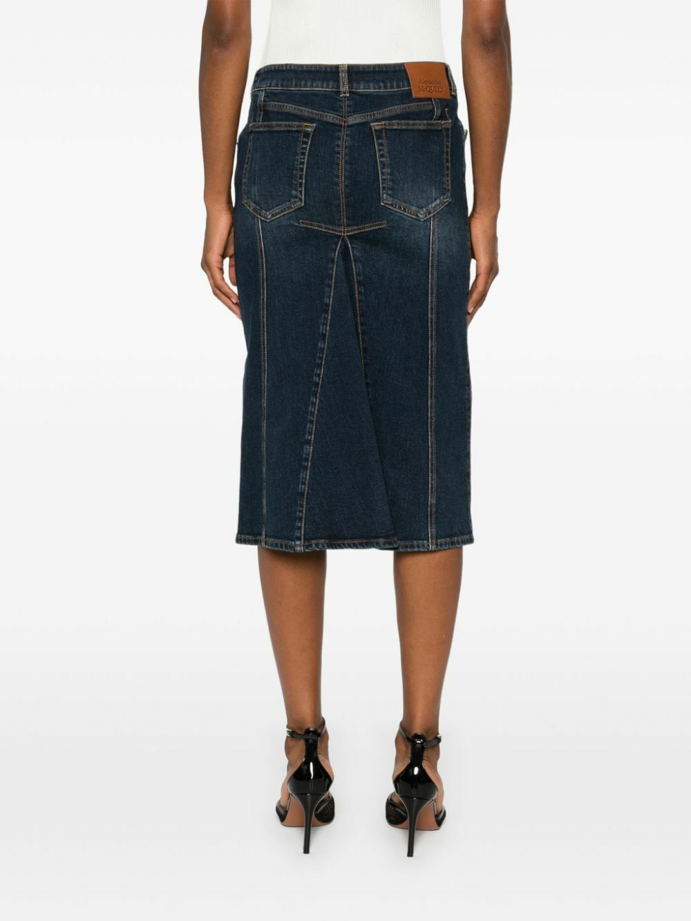 Alexander Mcqueen Denim Skirt