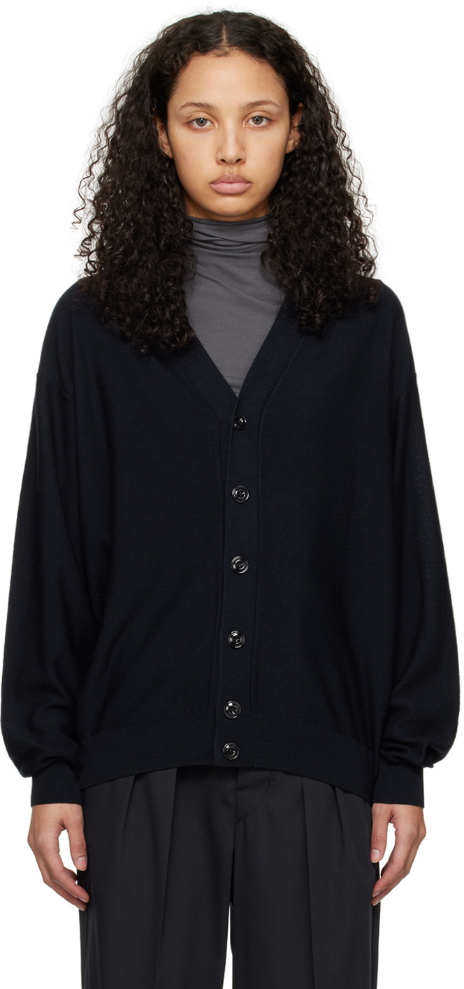 LEMAIRE Navy Twisted Cardigan Lemaire