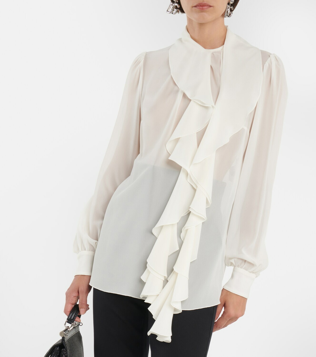 Dolceandgabbana Ruffled Silk Blouse Dolce And Gabbana