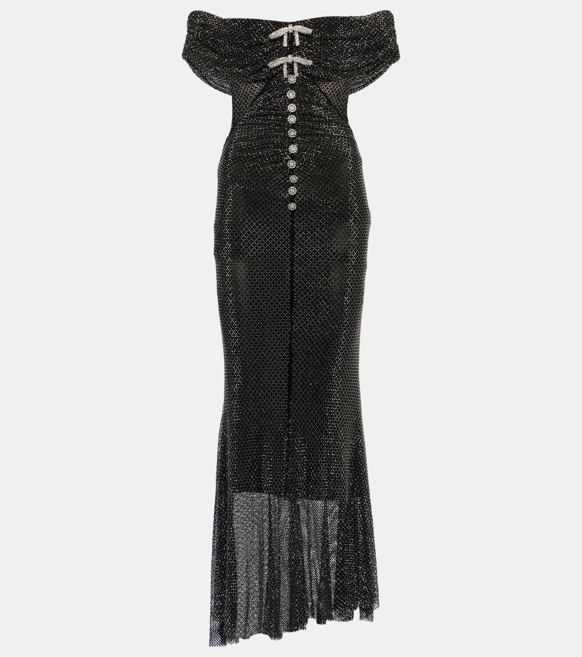 Self-Portrait Embellished metallic midi dress Self-Portrait