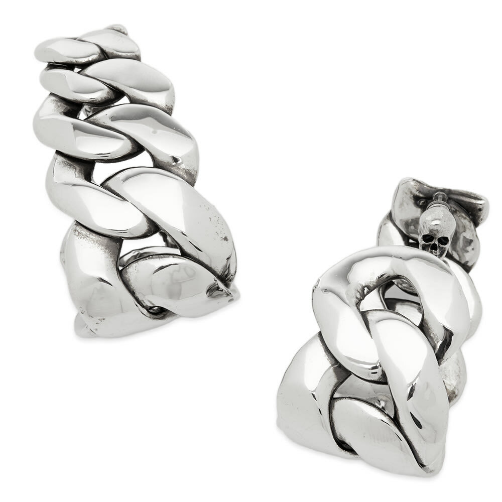 Alexander McQueen Women's Chain Hoop Earrings in Multi Alexander McQueen