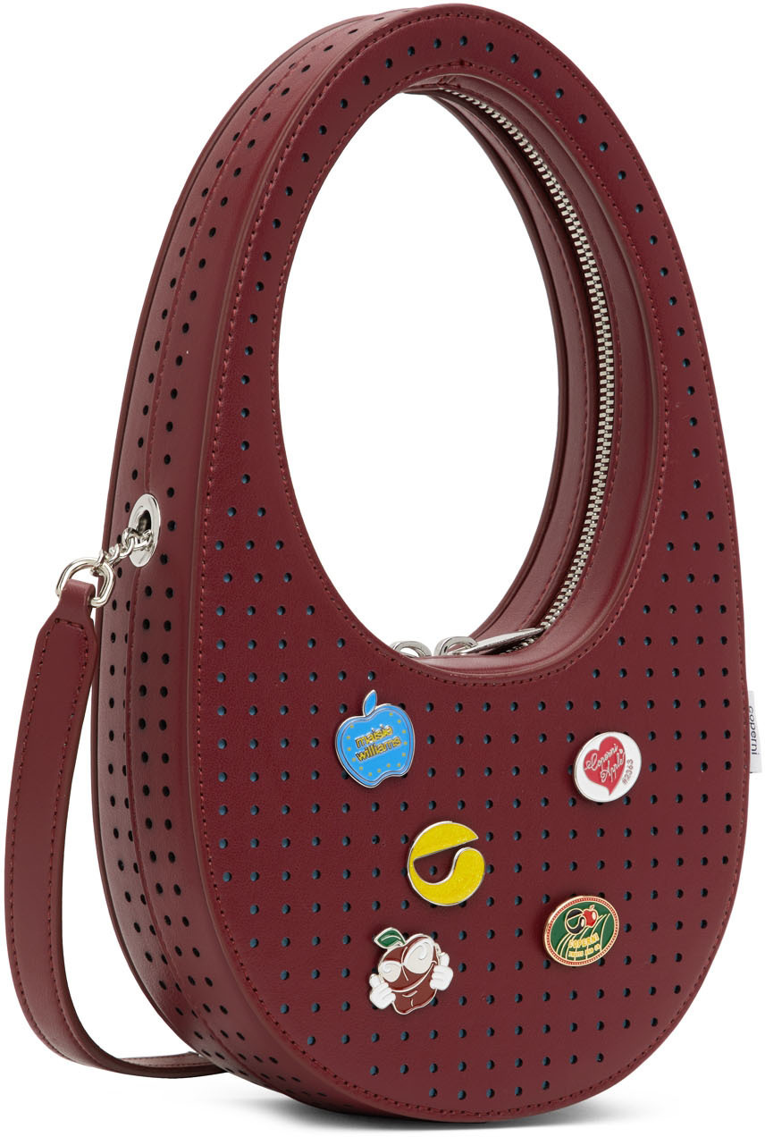 Coperni Burgundy Maisie Williams Edition Mini Swipe Bag Coperni