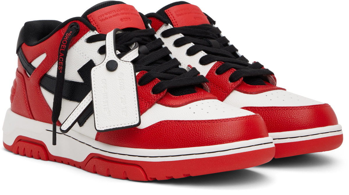 Off-White Red & Black Out Of Office Sneakers Off-White