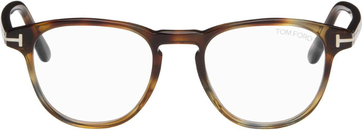 TOM FORD Brown Round Glasses TOM FORD