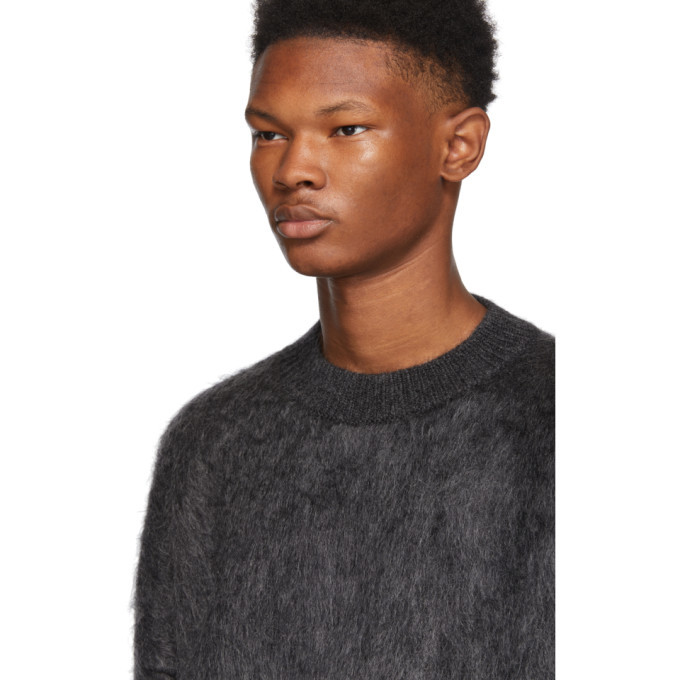 Off-White Grey Mohair Gradient Sweater Off-White