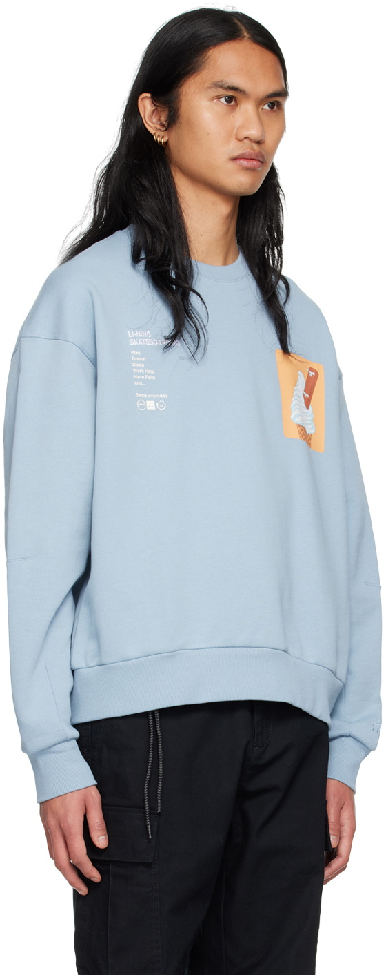 Li-Ning Blue Skateboard Sweatshirt Li-Ning