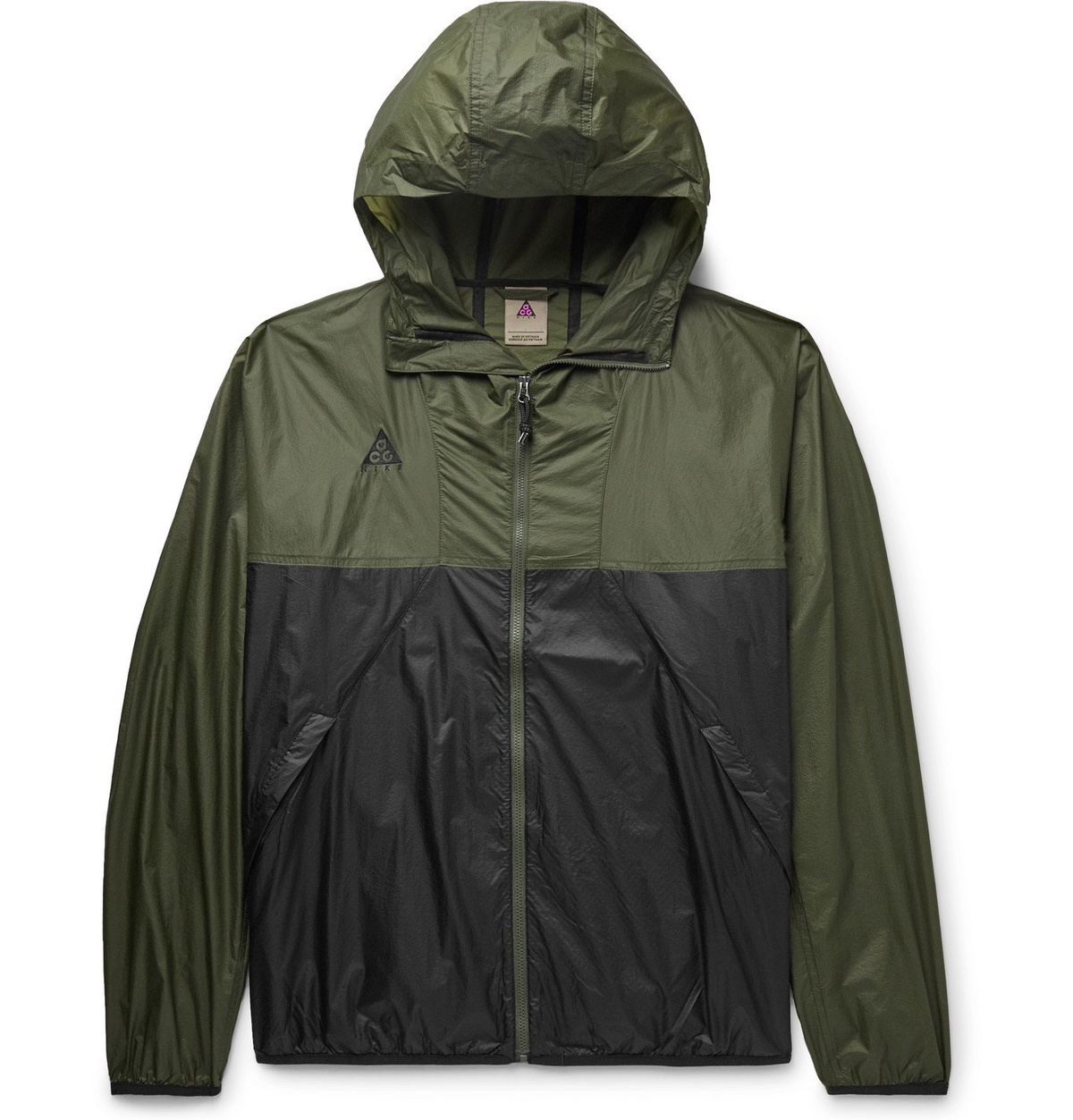 Nike - Logo-Embroidered Colour-Block Nylon-Ripstop Hooded Jacket ...