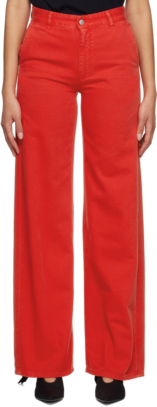 MM6 Maison Margiela Red 4-Pocket Jeans MM6 Maison Margiela