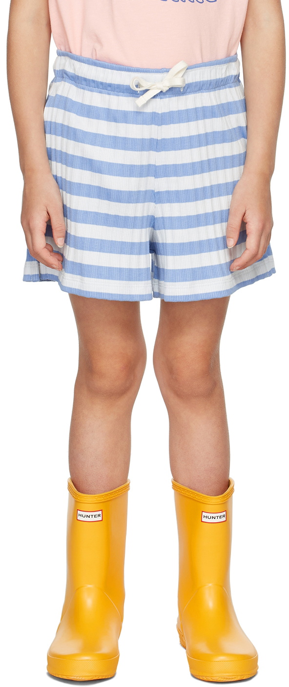 TINYCOTTONS Kids Blue Stripes Shorts