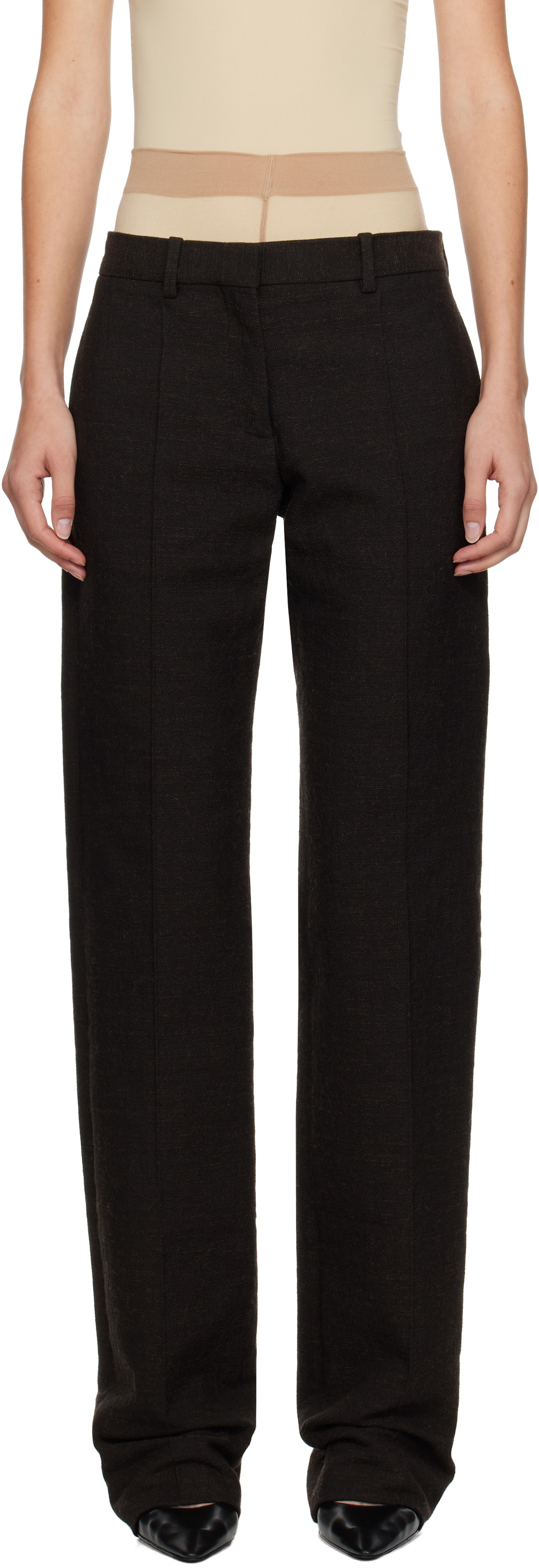 The Row Brown Selvie Trousers The Row