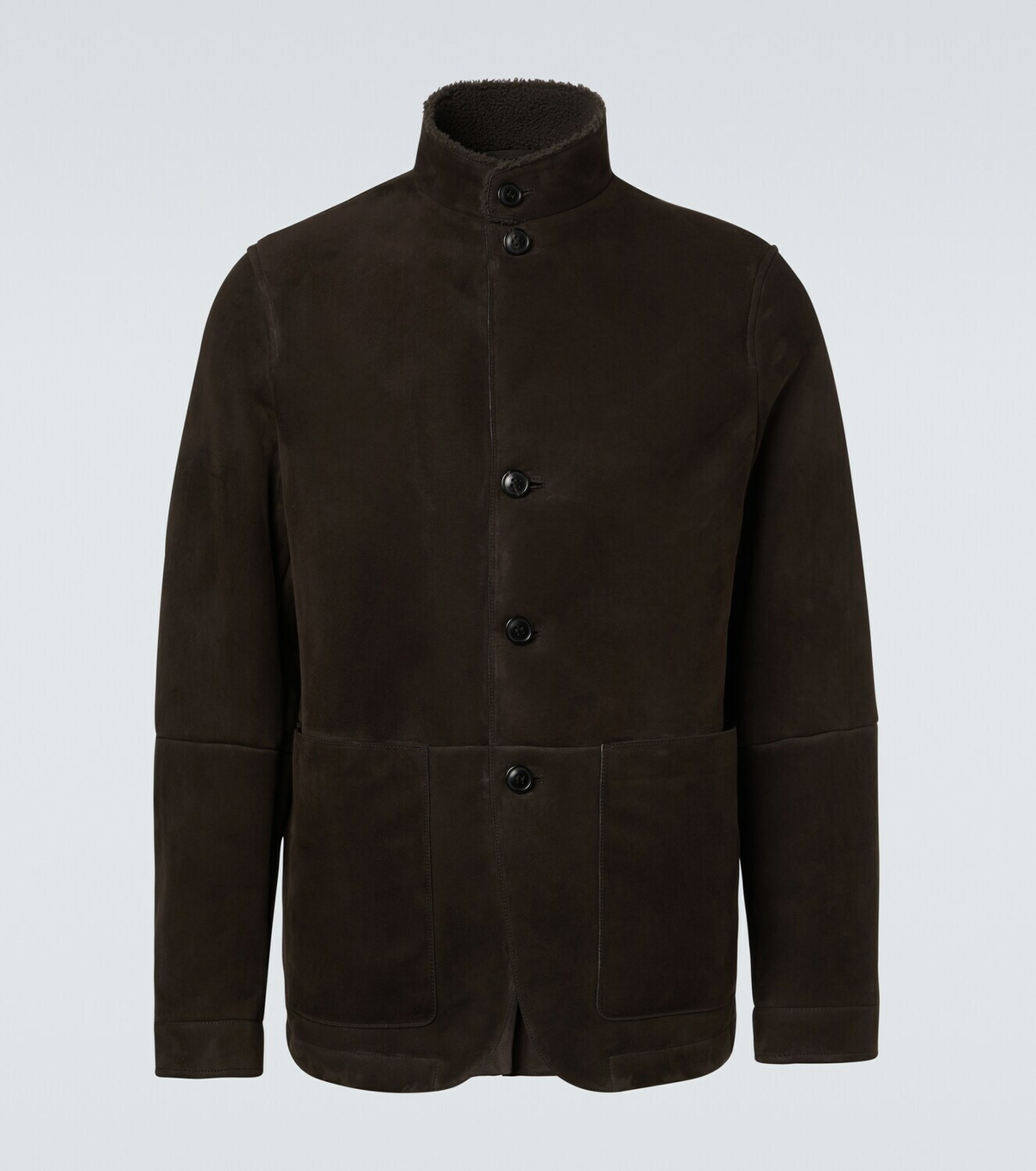 Zegna Il Conte shearling-trimmed suede jacket Zegna