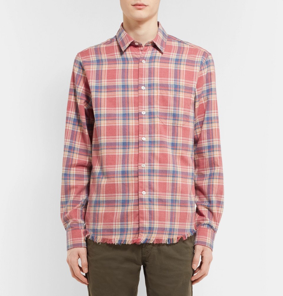 FRAME - Slim-Fit Checked Flannel Shirt - Men - Multi Frame Denim