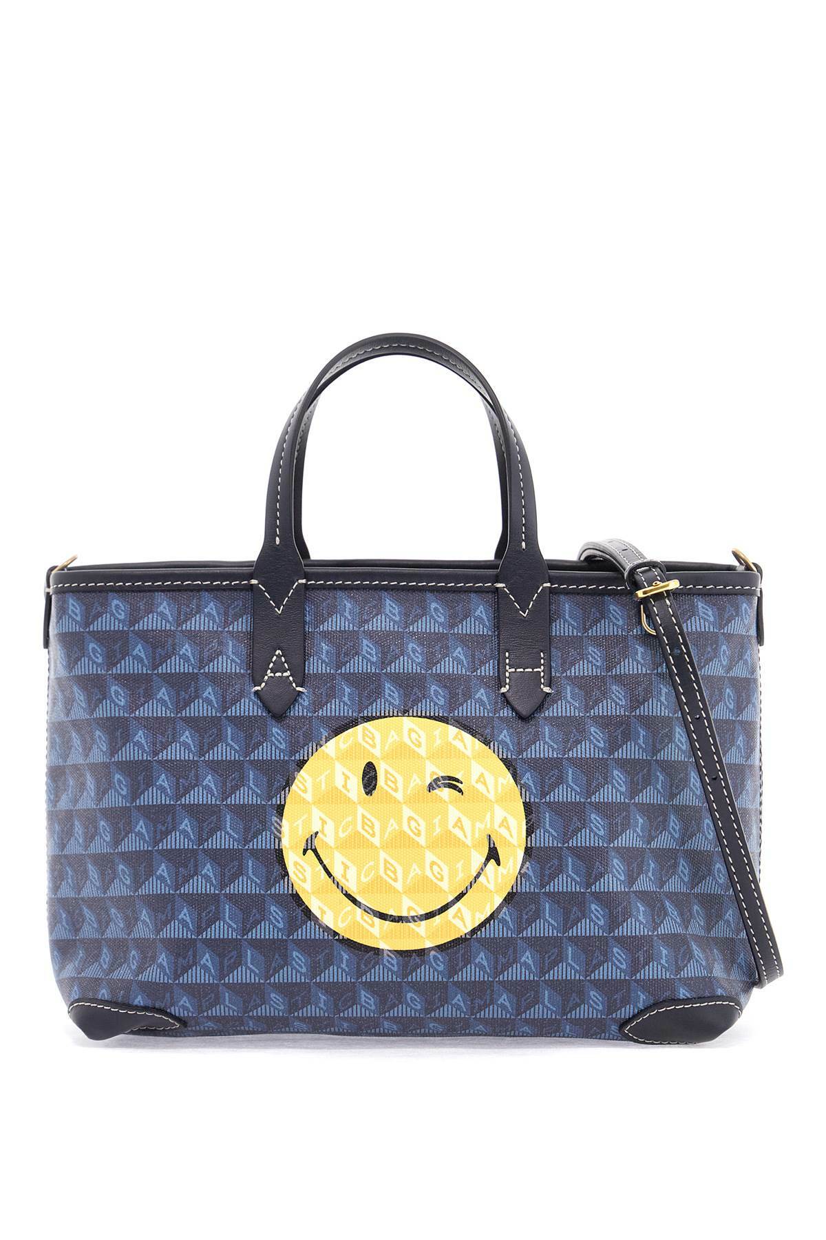 ANYA HINDMARCH 'plastic bag xs wink tote - a Blue Anya Hindmarch