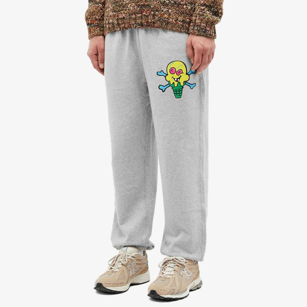 ICECREAM Men's Cones & Bones Sweat Pants in Heather Grey ICECREAM