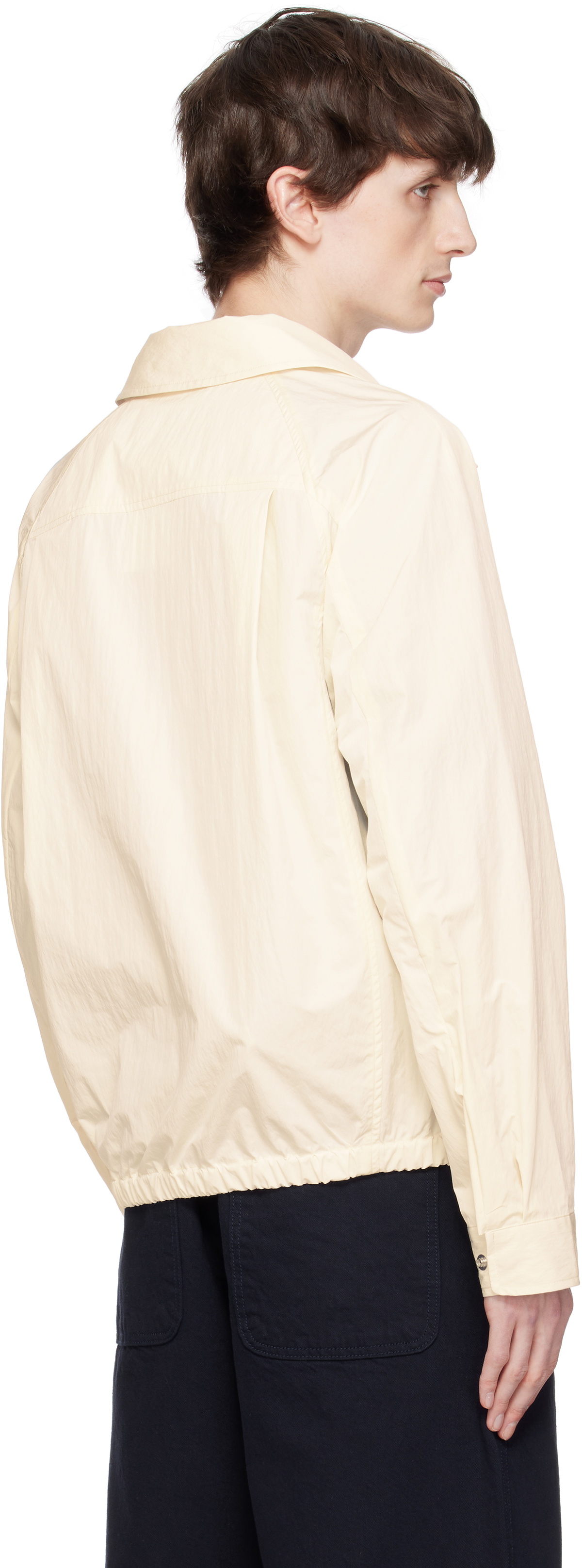 DOCUMENT Off-White Water Repellent Cotton Zip Up Jacket