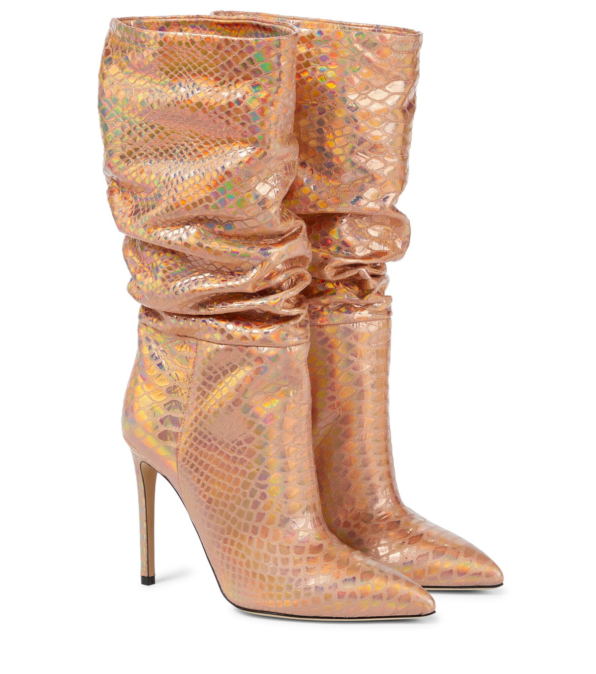 Paris Texas - Python-effect metallic leather boots Paris Texas