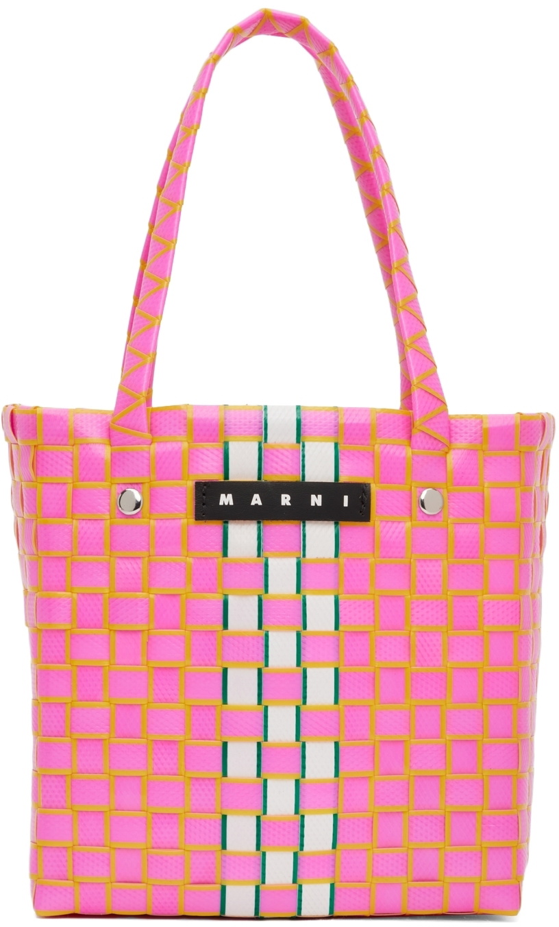 Marni Kids Pink Box Basket Tote Marni