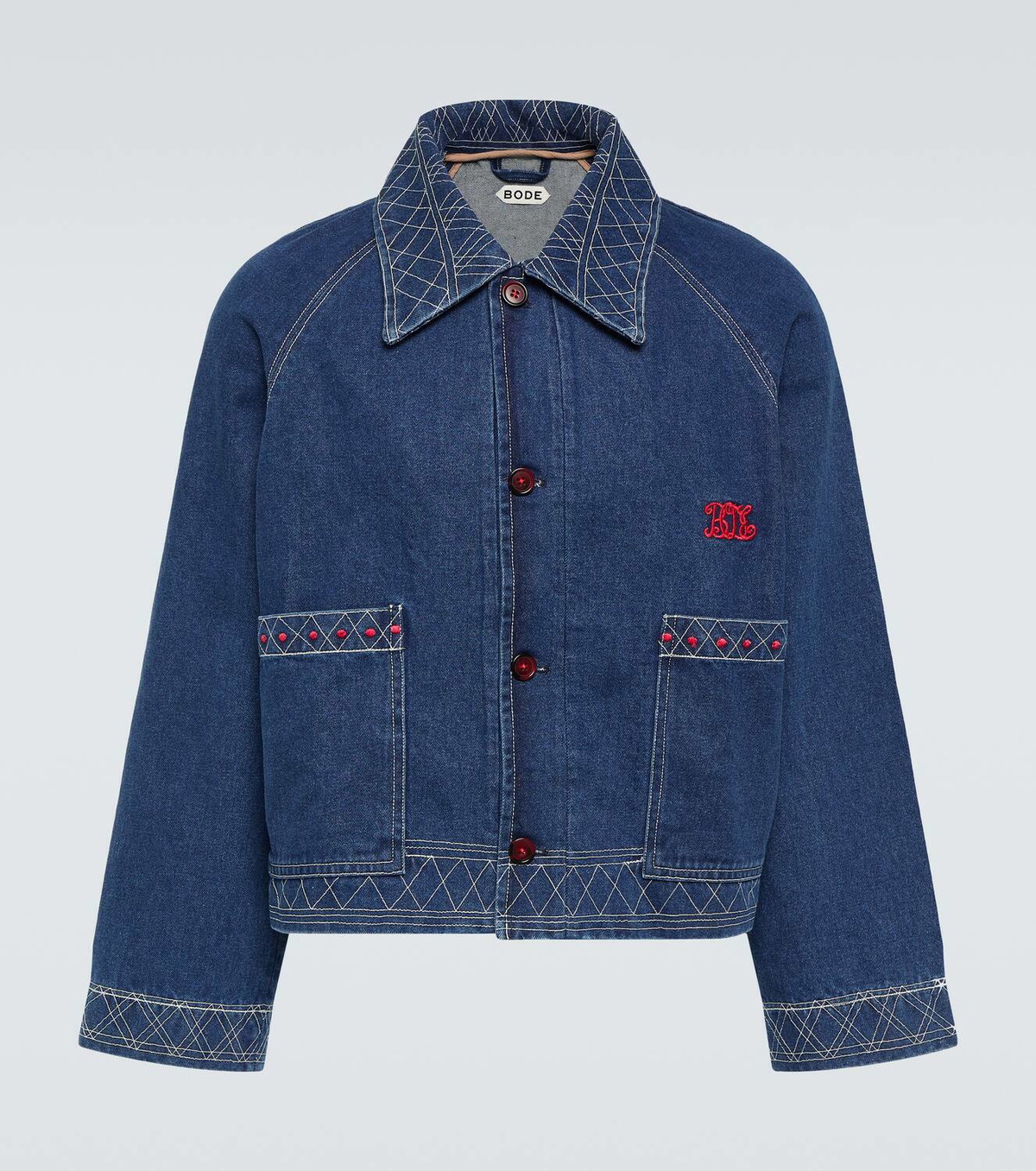 Bode Embroidered denim jacket Bode