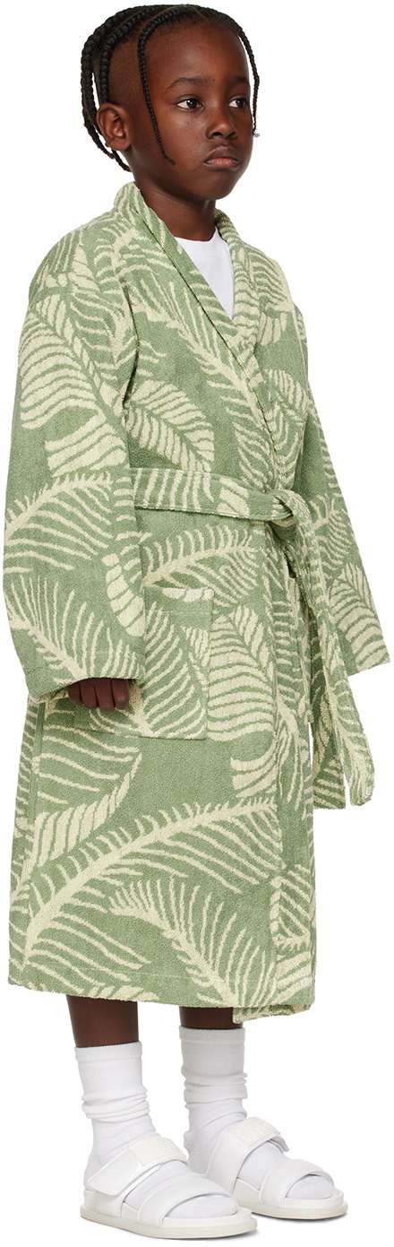 OAS Kids Green Banana Leaf Bathrobe OAS