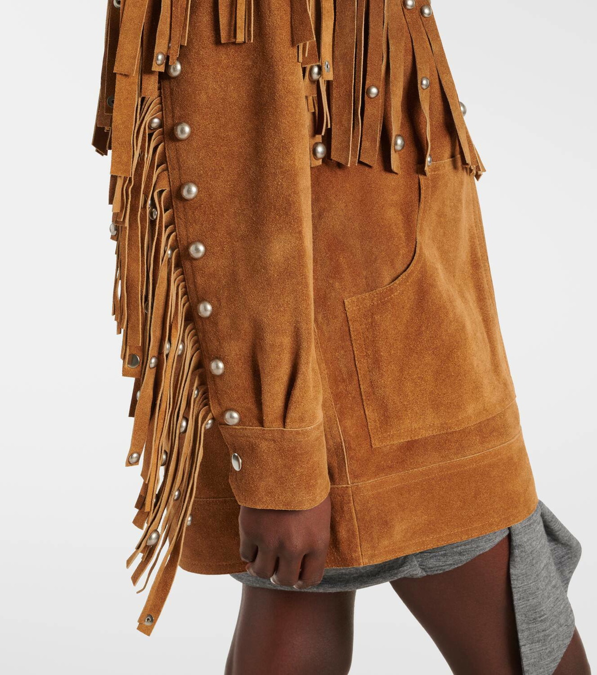 Isabel Marant Fenzy embellished fringed suede jacket Isabel Marant