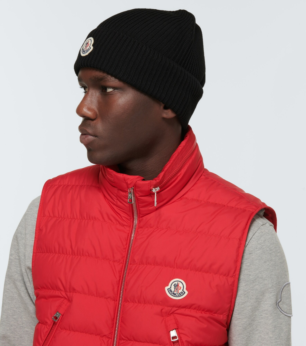 Moncler - Ribbed-knit cotton beanie Moncler