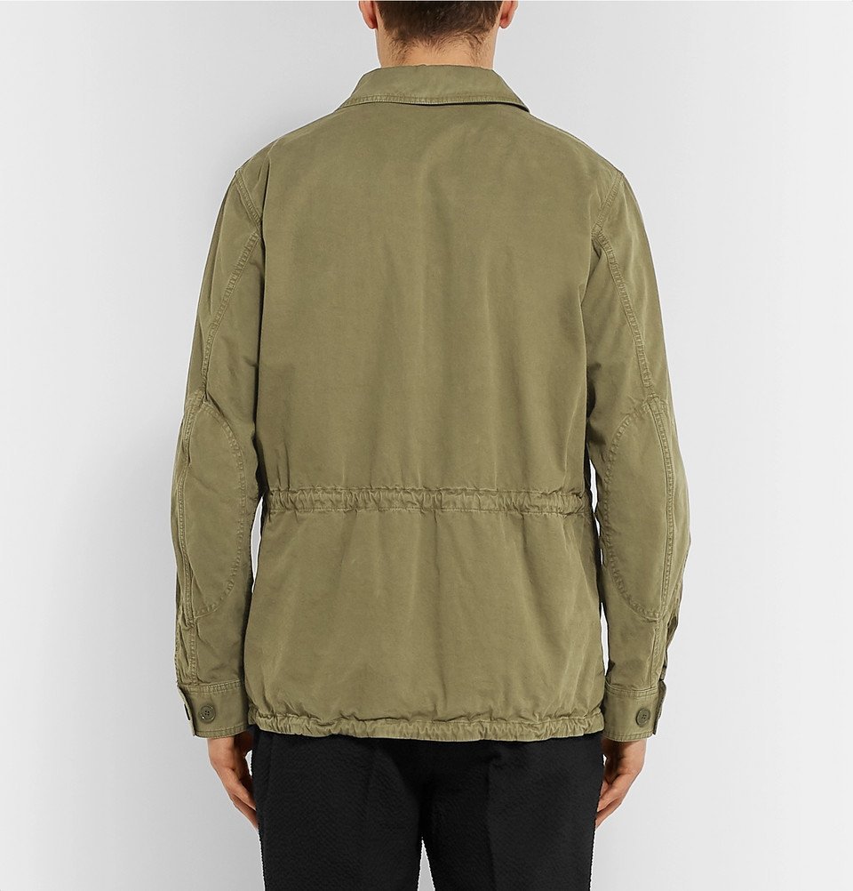 Aspesi - Logo-Appliquéd Cotton-Twill Field Jacket - Green Aspesi