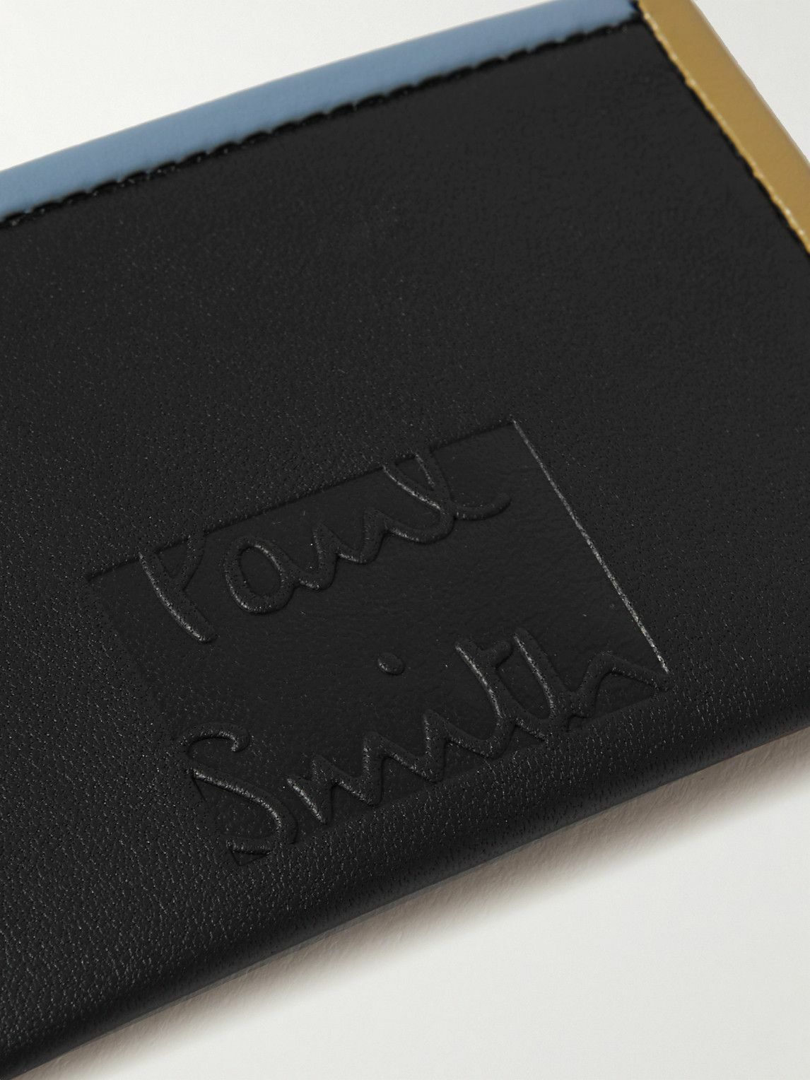 Paul Smith - Striped Logo-Debossed Leather Cardholder Paul Smith
