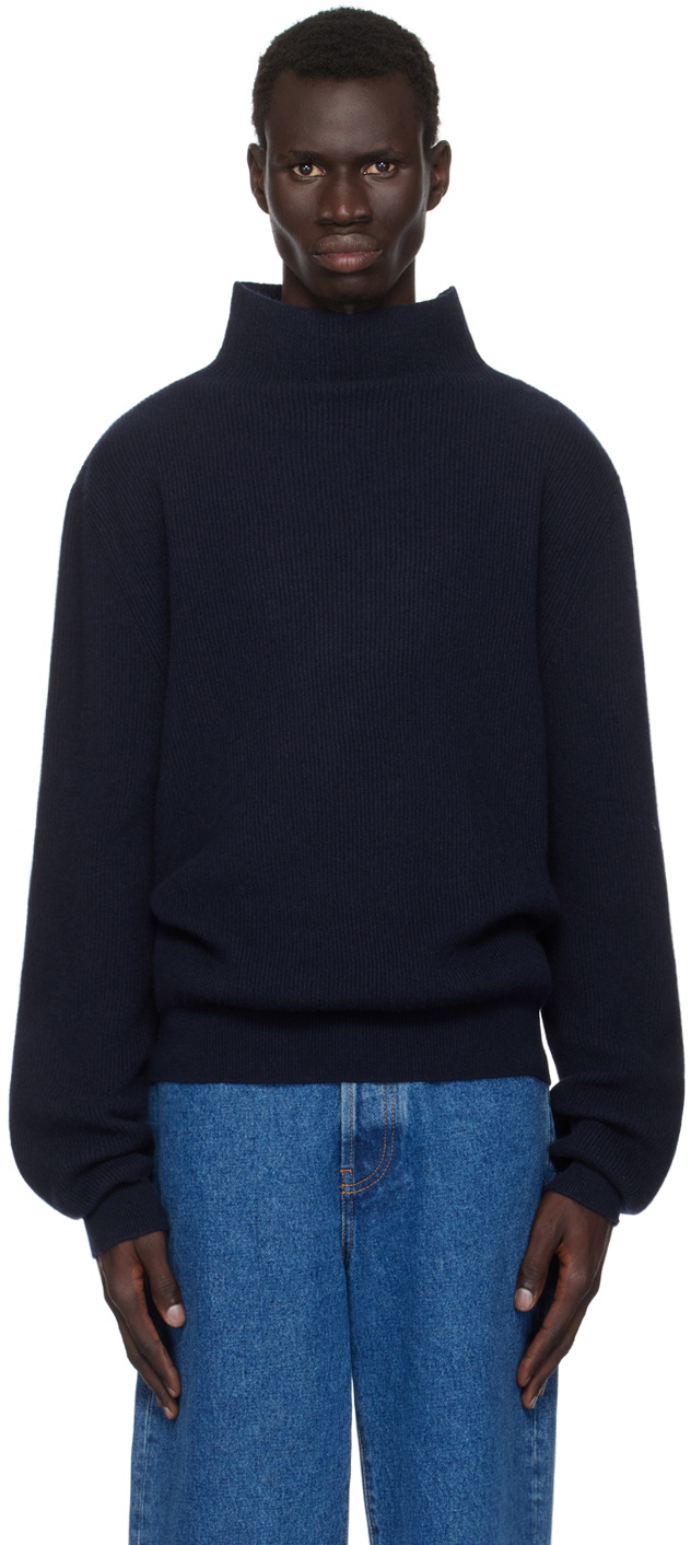 The Row Navy Daniel Sweater The Row