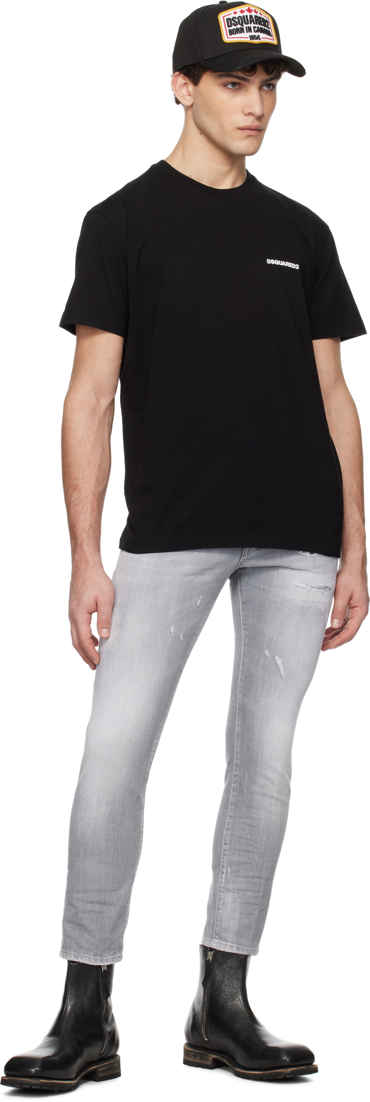 Dsquared2 Gray Wash Skater Jeans Dsquared2