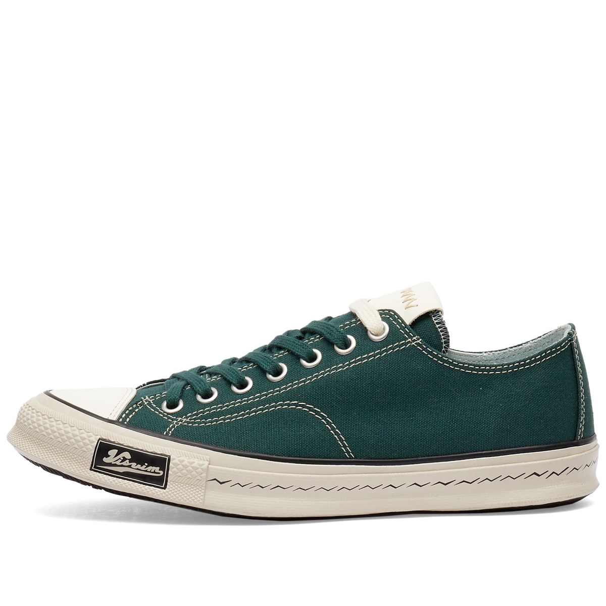 Visvim Women's Skaway Lo Canvas Sneakers in Green Visvim