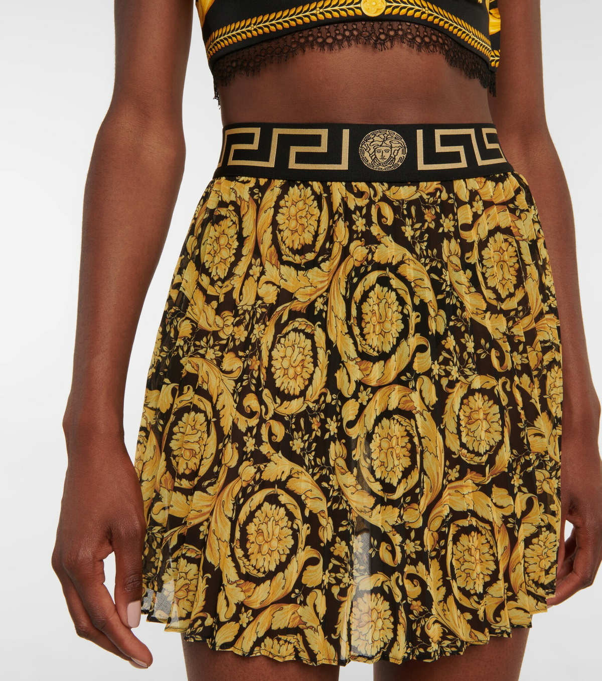 Versace - High-rise printed miniskirt Versace