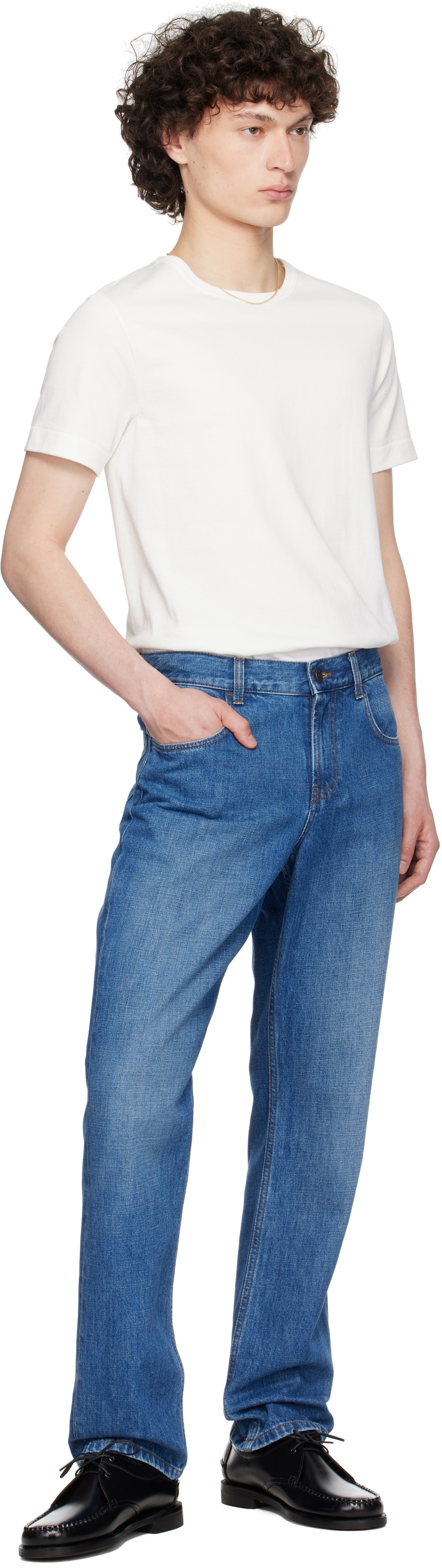 Merz b. Schwanen White 215 Loopwheeled T-shirt