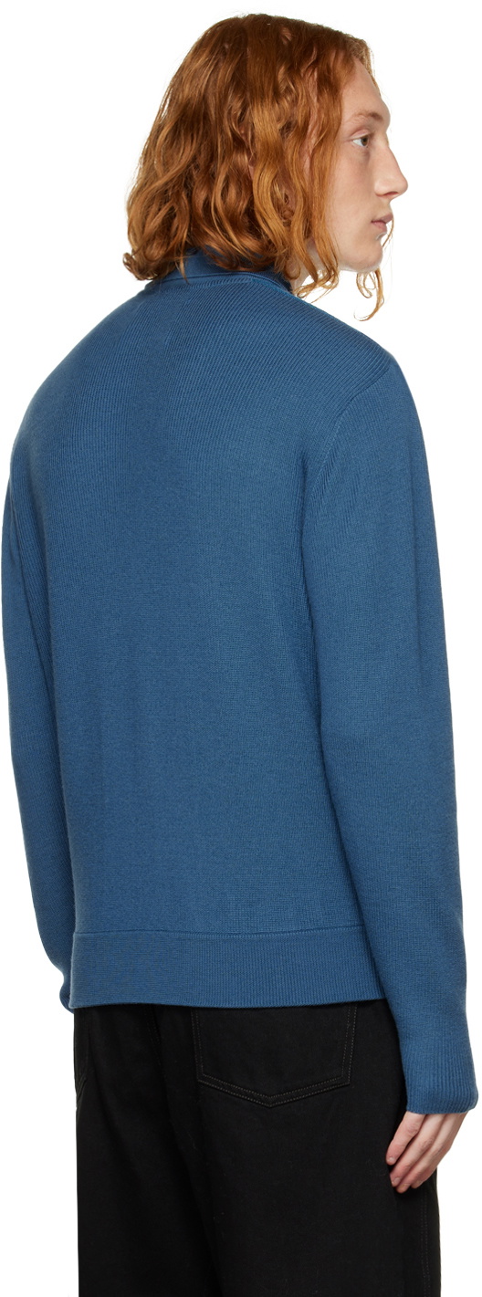 King & Tuckfield Blue Textured Cardigan King and Tuckfield