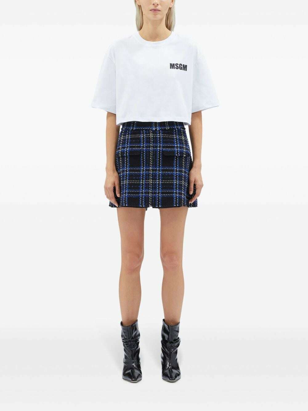 MSGM - Skirt With Tartan Pattern MSGM