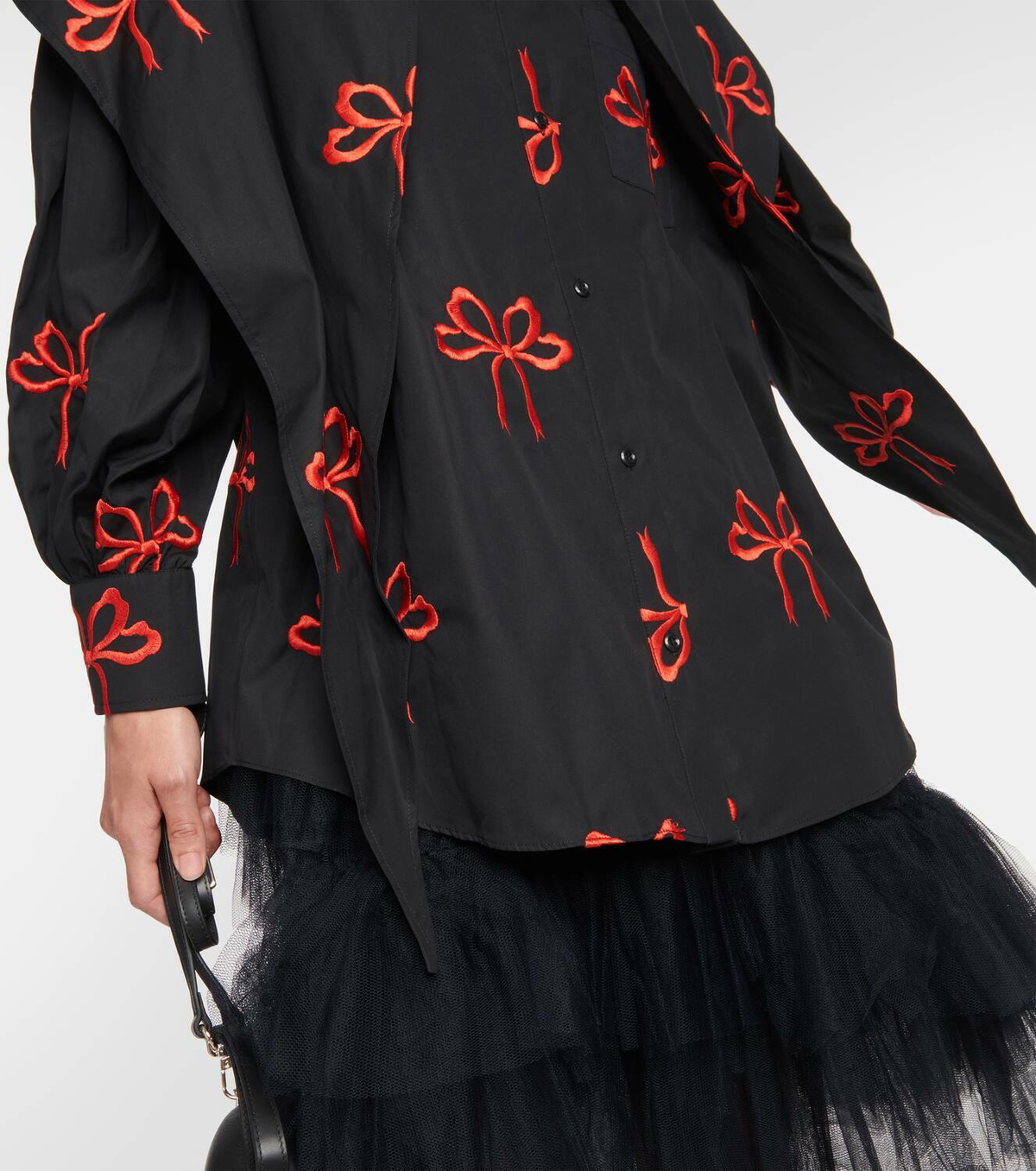 Simone Rocha Embroidered cotton shirt Simone Rocha