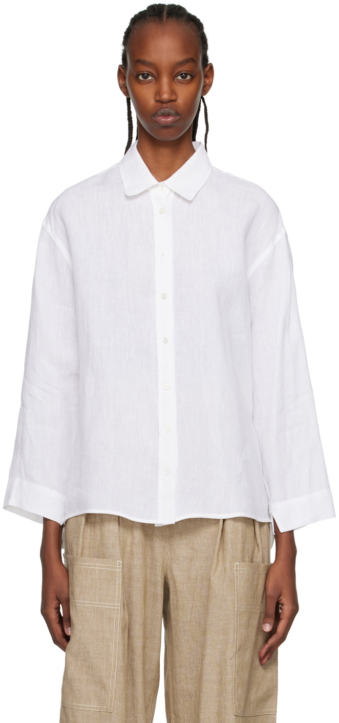 S Max Mara White Canard Shirt S Max Mara