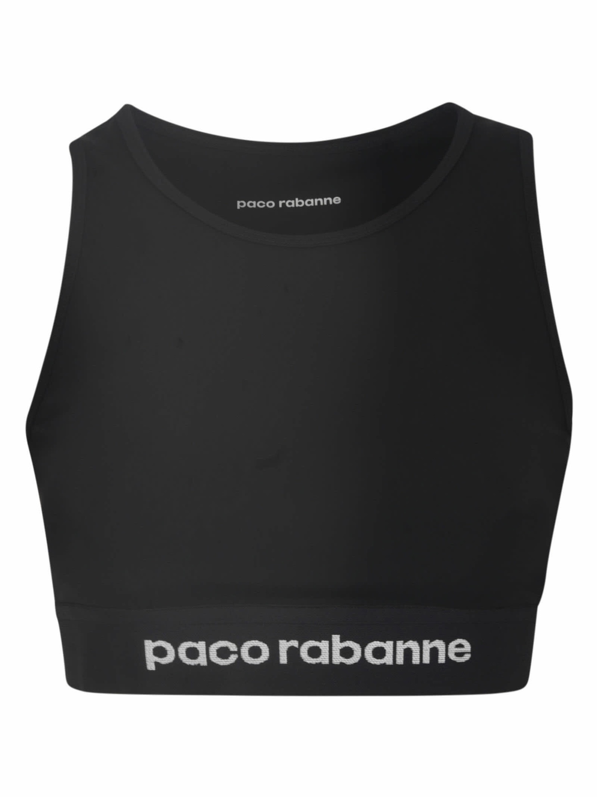 Paco Rabanne Logo Detail Cropped Top Paco Rabanne