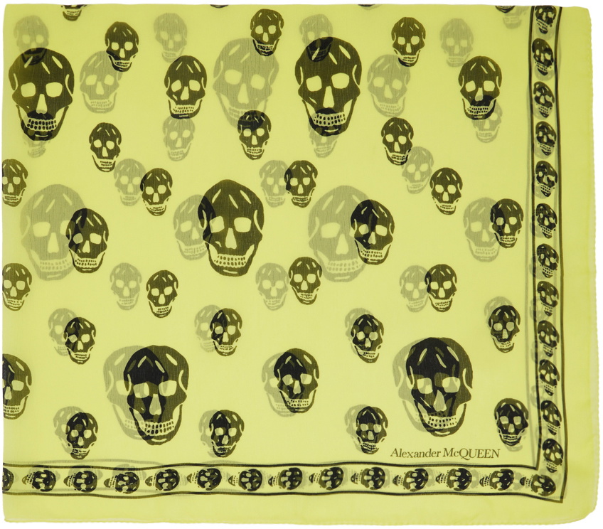 Alexander McQueen Yellow Skull Scarf Alexander McQueen