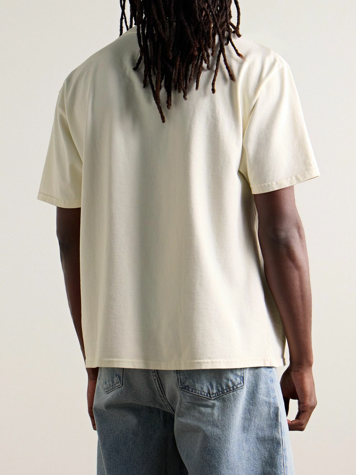 Rhude - Regatta Logo-Print Cotton-Jersey T-Shirt - Neutrals Rhude
