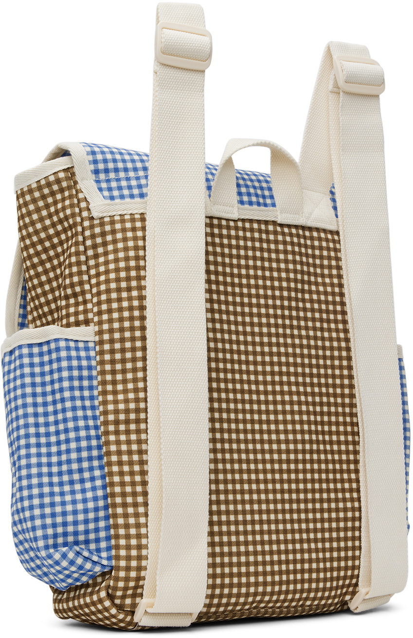 TINYCOTTONS Kids Blue & Brown Vichy Backpack TINYCOTTONS