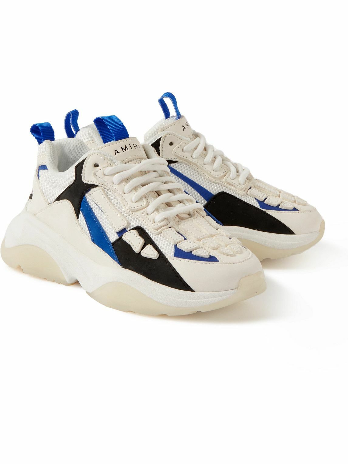 AMIRI KIDS - Bone Runner Nubuck-Trimmed Mesh Sneakers - White Amiri